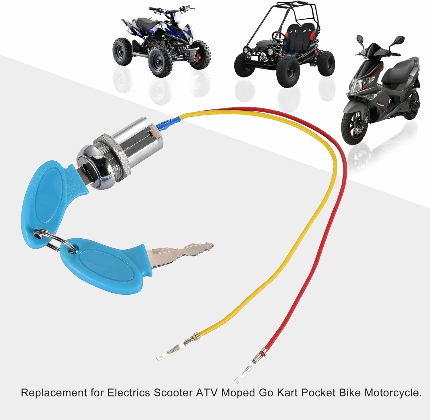 Замок зажигания 2-проводной для электроскутера, квадроцикла, мопеда