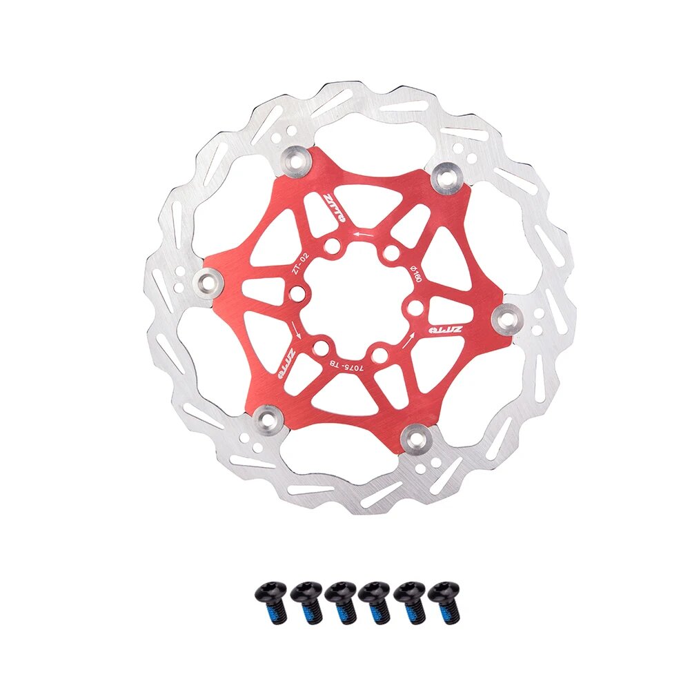 ZTTO Плавающий дисковый тормоз 160/180 мм Белый, 160mm Red