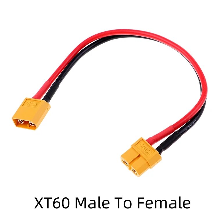 Удлинительный кабель XT60 12/14AWG 150mm, 12AWG, XT60 male to female