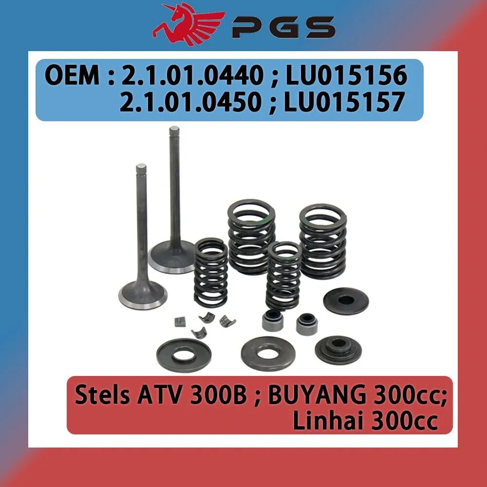 Клапаны (впуск/выпуск) комплект полный клапана полный комплект linhai buyang 250 260 300cc stels 300B