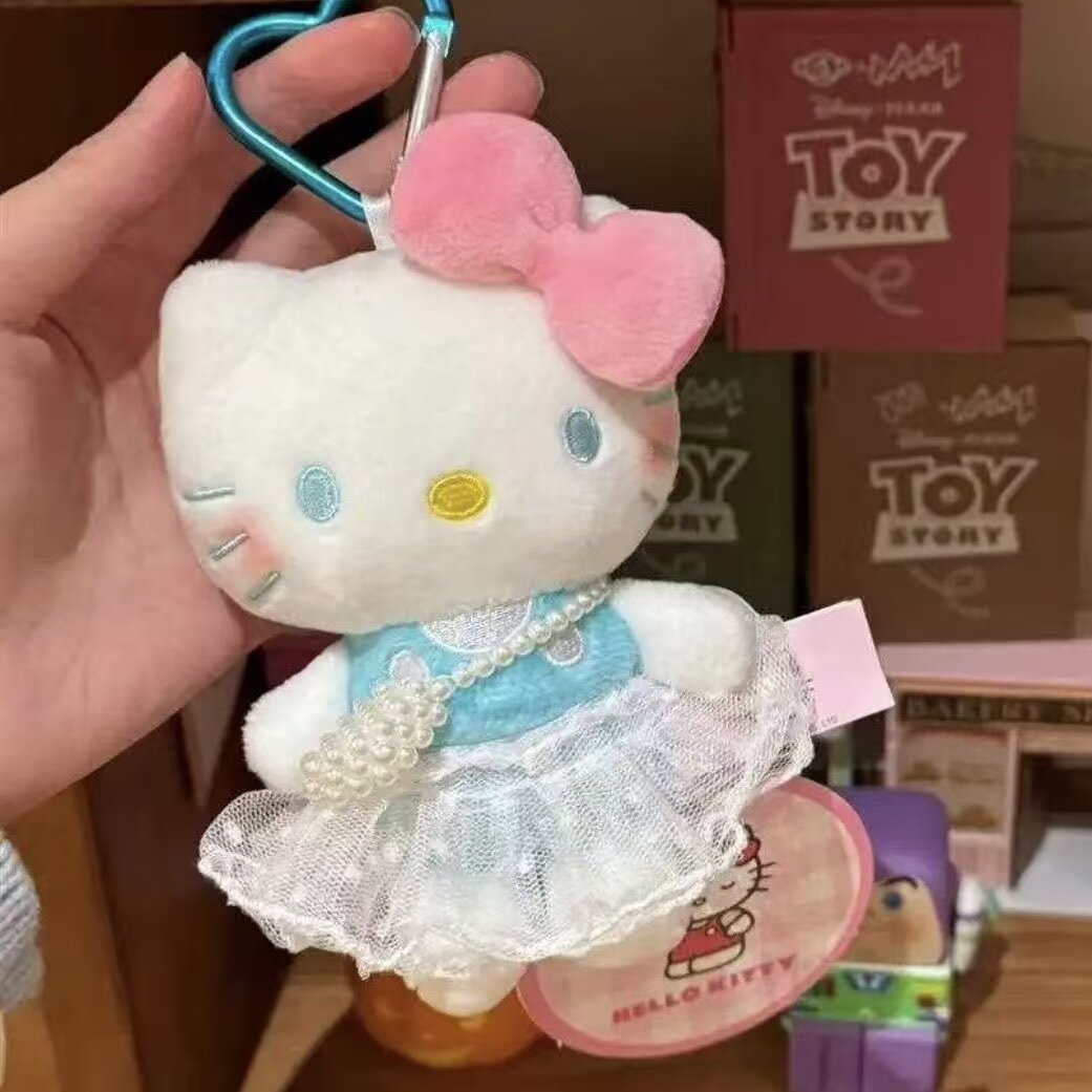 Подлинные аксессуары Hello Kitty Sanrio, подвеска для сумки, плюшевая кукла, брелок, украшение для рюкзака, игрушка для декора