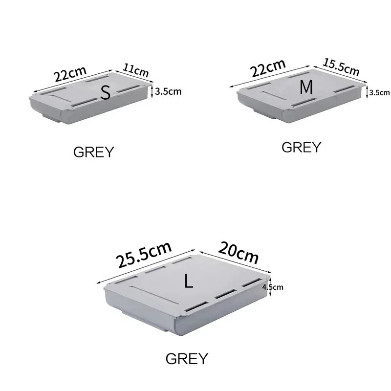 Скрытый ящик для хранения LISM, серый, grey set