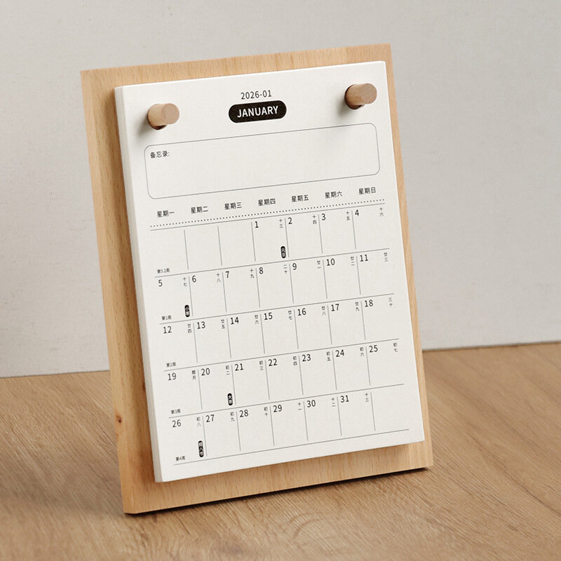 Календарь из массива дерева, индивидуальный настольный орнамент, настольный календарь 2026 года, индивидуальный ежемесячный календарь, индивидуальный еженедельный календарь, корпоративный офисный маленький подарок