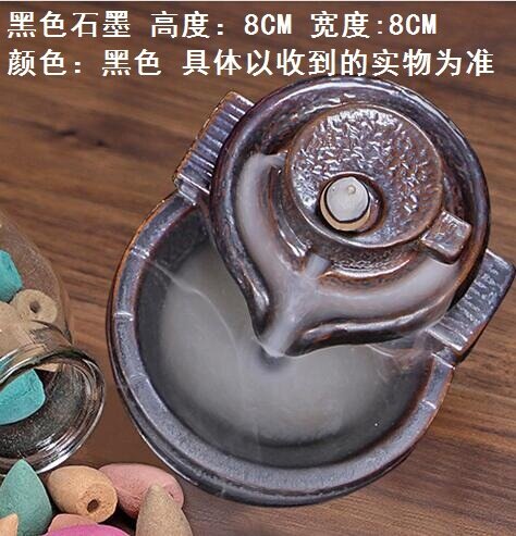 Обратный поток ароматического горелки, керамическая горная водная горелка, камень удачи, маленькая лотосовая ароматическая горелка, большая обратная ароматическая горелка из смолы