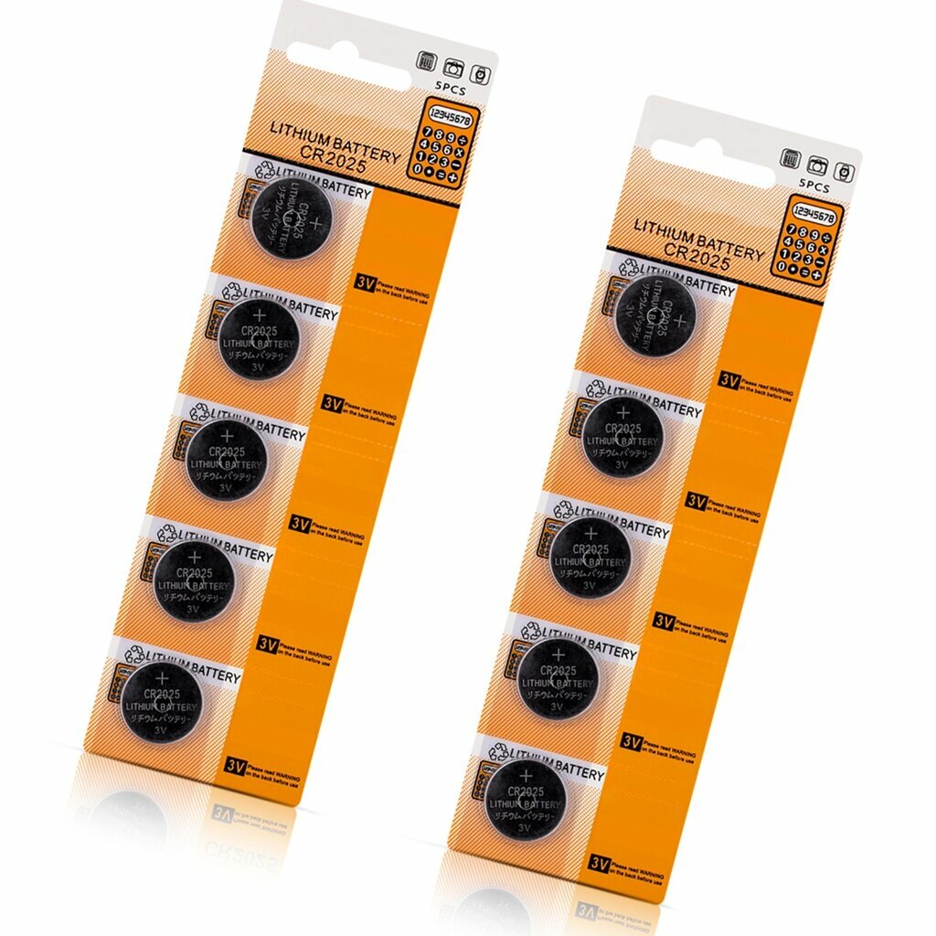 CR2025 3V Литиевые Кнопочные Батарейки для Автомобильных Ключей и Игрушечных Батареек CR2025