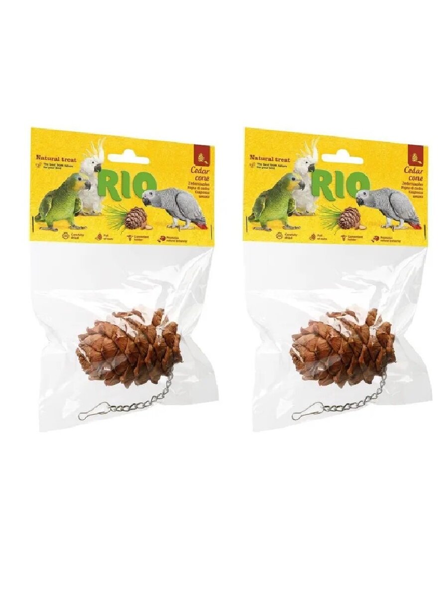 RIO Лакомство для птиц Кедровая шишка (2 штуки)