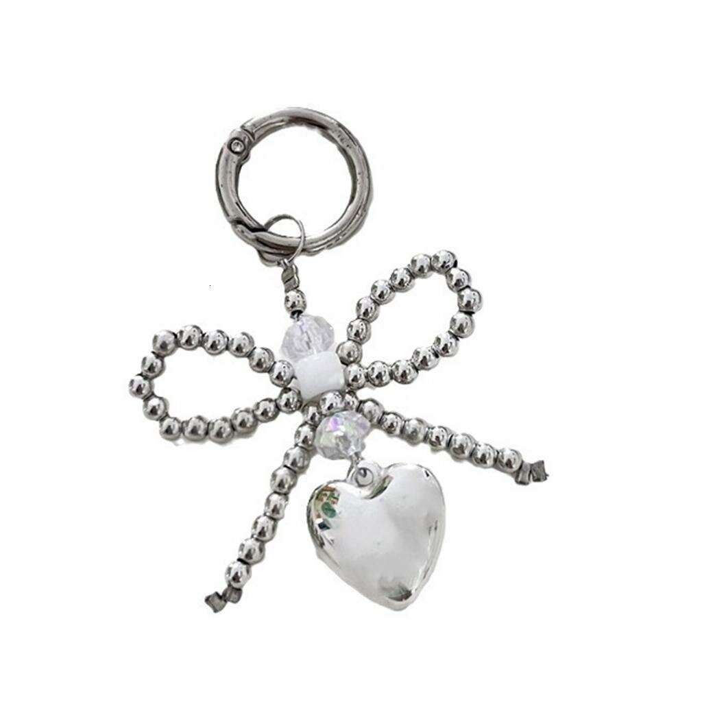 Брелок, Серебряный бант с подвеской в виде чехла для мобильного телефона love-1 шт.