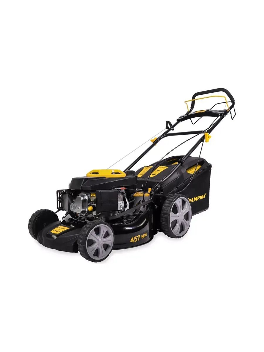Газонокосилка бензиновая Champion LM4627, 3,5 л. с, травосборник 60 л, ширина скашивания 46 см