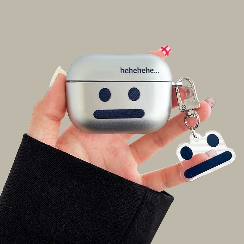 Силиконовый защитный чехол для Apple AirPods Pro с горизонтальным эмодзи и брелоком