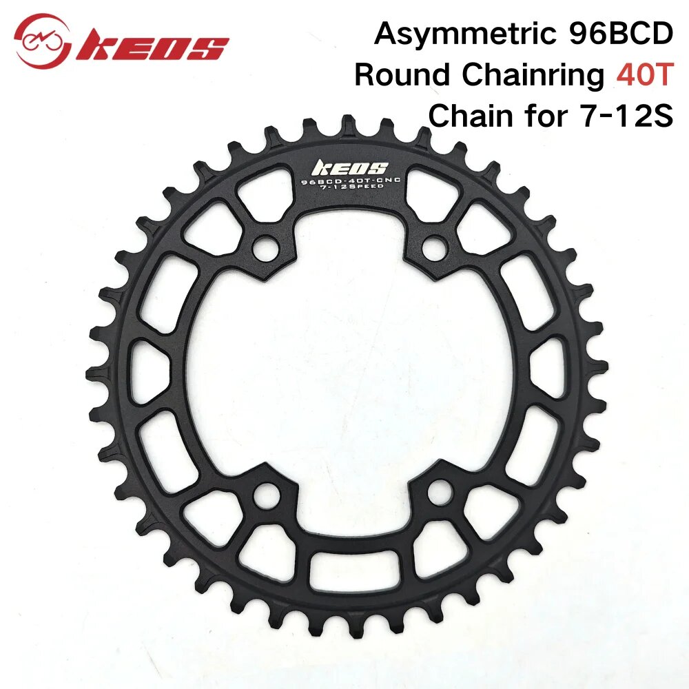 KEOS асимметричная звезда 96BCD черная 40/42/44 зубов для MTB X96BCD 40T
