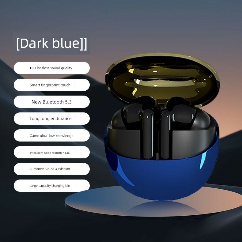 Y913 Беспроводные наушники Bluetooth TWS в ушные, синий с электропокрытием, премиальный игровой звук
