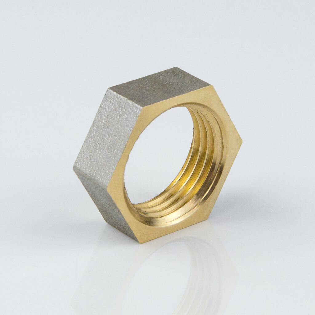 Контргайка латунь никель Ду 40 (1 1/2") ВР 9020 ГОСТ 32585-2013 Aquasfera 9020-05