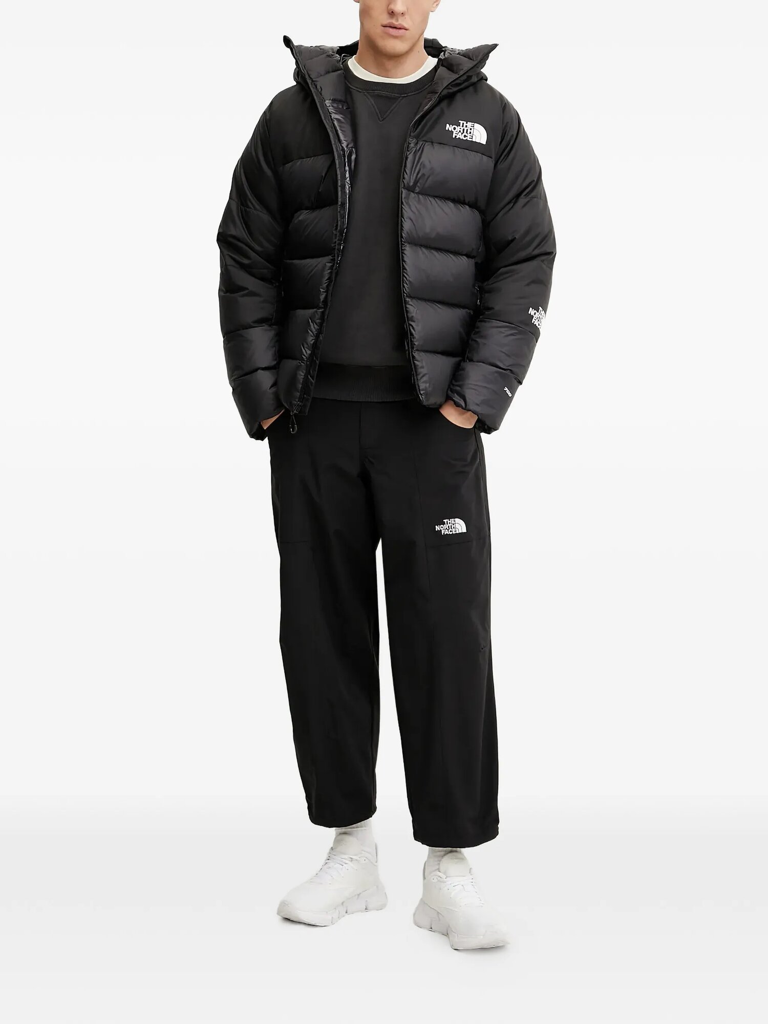 Куртка The North Face Hooded quilted jacket, размер L, black/black — фото 1