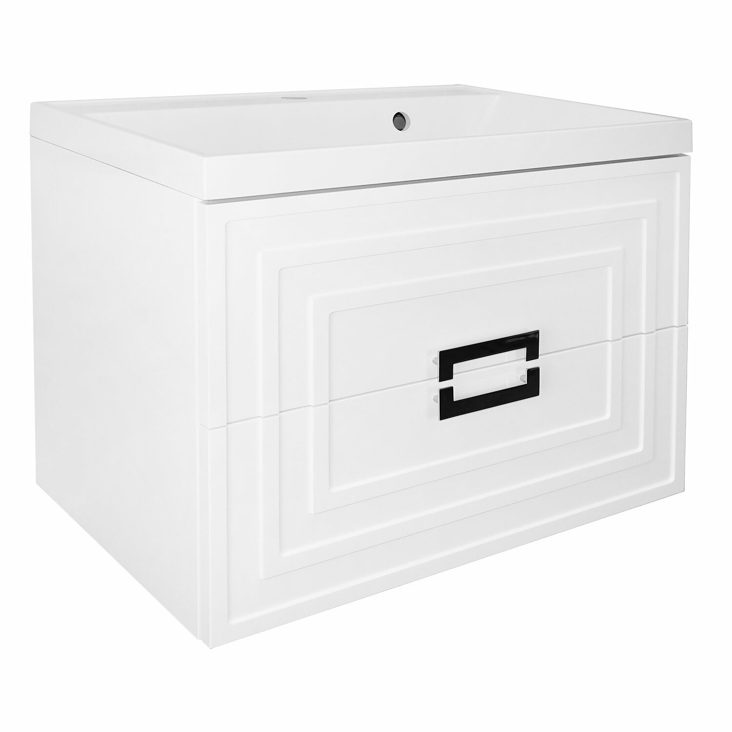 Комплект Тумба Azario ARMARIO 70/2 700х450х585 подвесная, с раковиной CLASSIK 70, белый глянцевый (CS00096970)