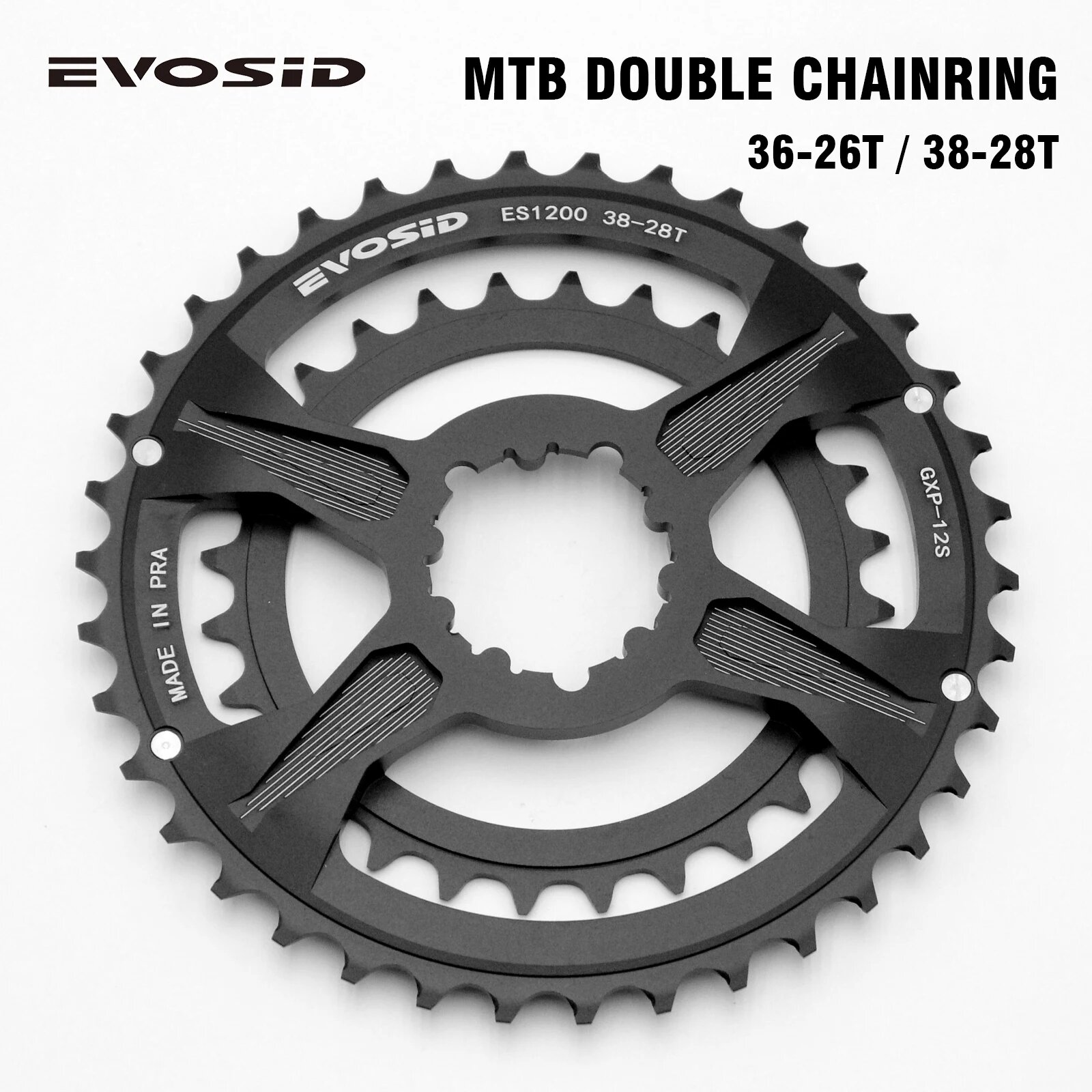 EVOSID MTB Double Chainring 36-26T/38-28T