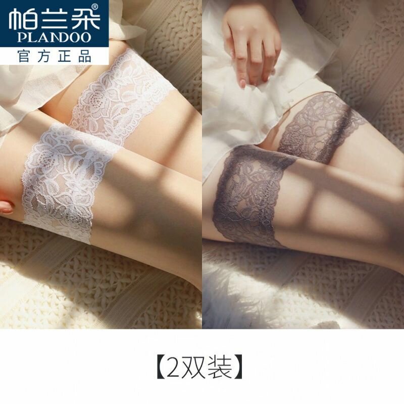 Чулки Palando Lace Extended, длинные, ультратонкие, черные, противоскользящие, ретро, выше колена, сексуальные чулки до бедра