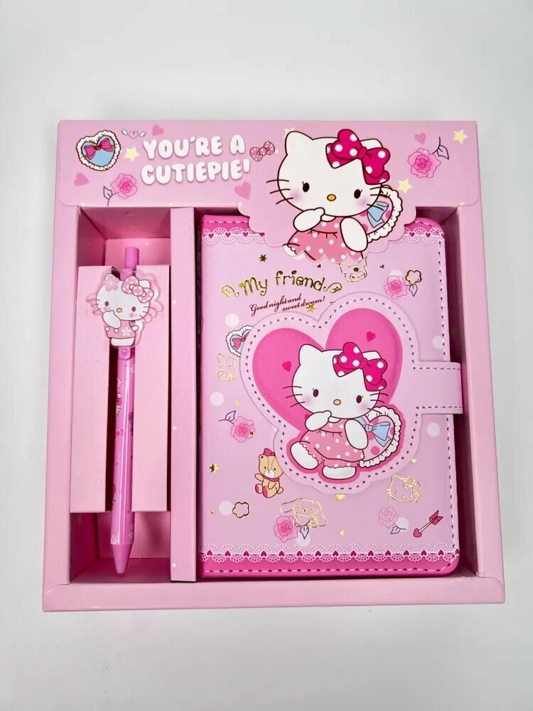 Подарочный набор блокнот и ручка Hello Kitty