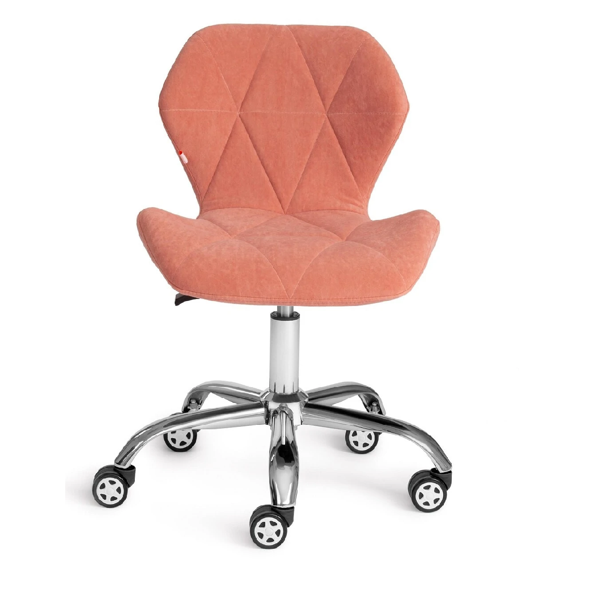 Кресло офисное Кресло SELFI, флок, 90кг, без подлокотников, 15301, розовый