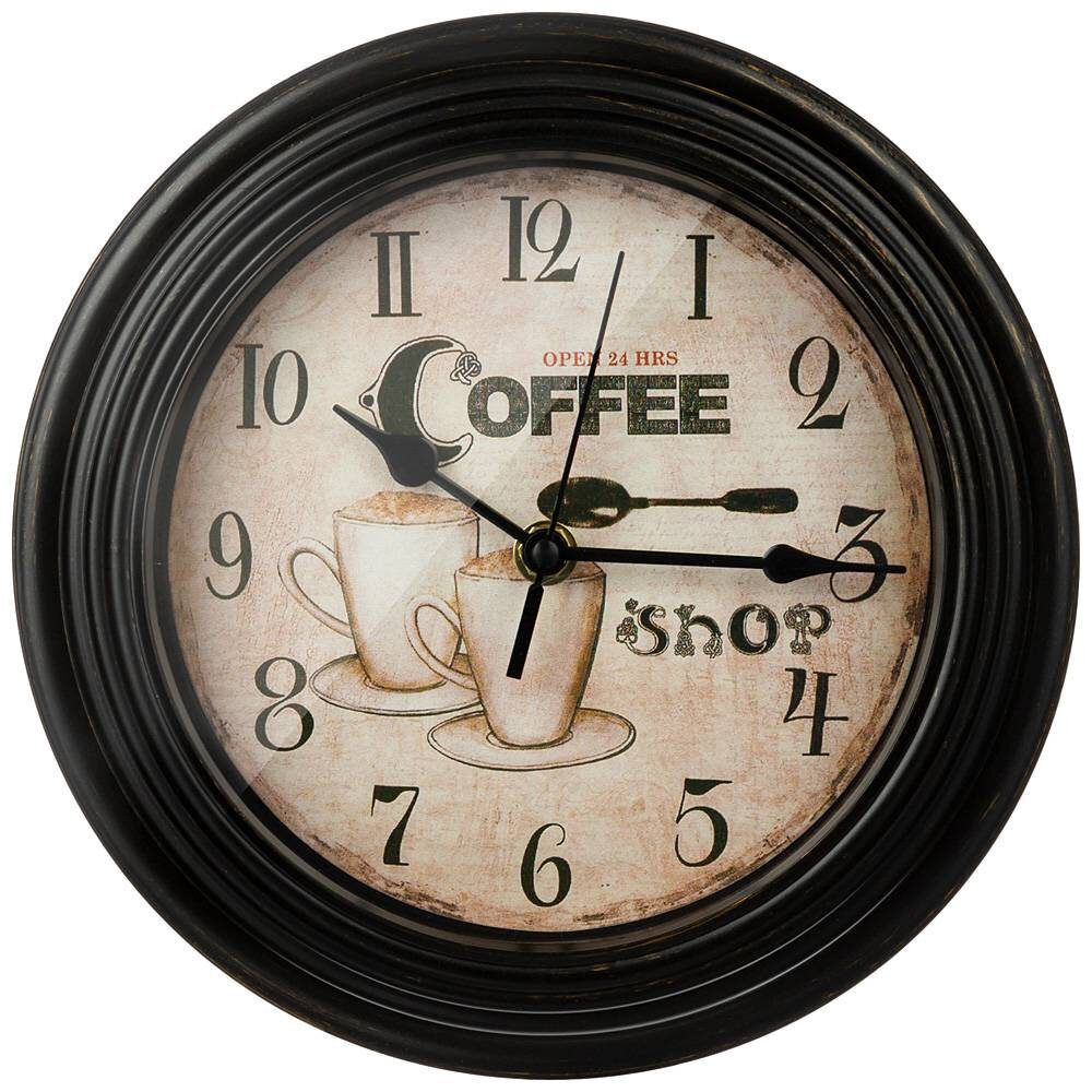 Часы настенные "Coffee Shop" 22.8*22.8*4.6см, 543723