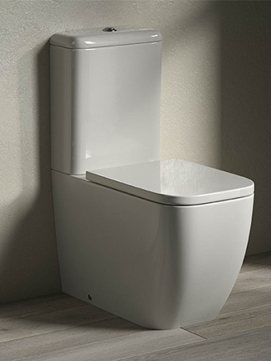 Унитаз напольный с бачком и крышкой с микролифтом HATRIA BIANCA Y7AE01K