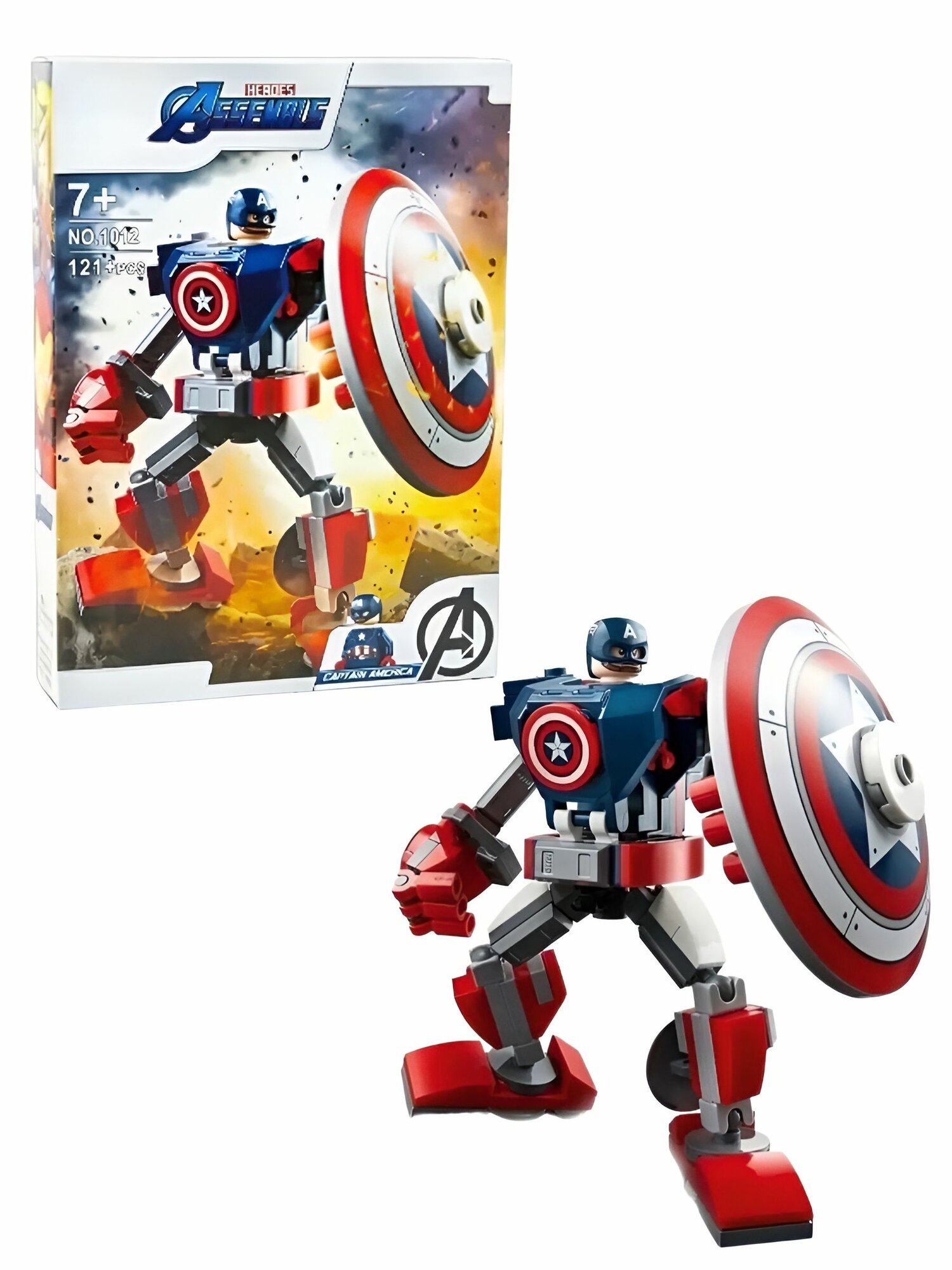 Конструктор Мстители Железный Капитан Америка 121 деталь / 1012