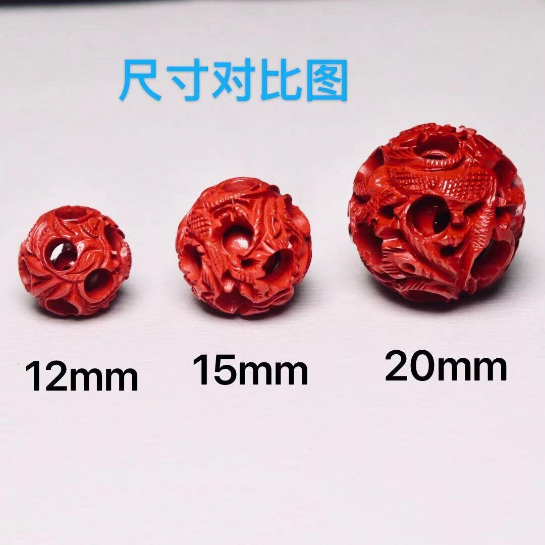 Аутентичный подлинный киноварный красный песок, призрачный ремесленный шар, полый подвесной ожерелье для мужчин и женщин, которые могут носить в год своего зодиака, подарочное украшение