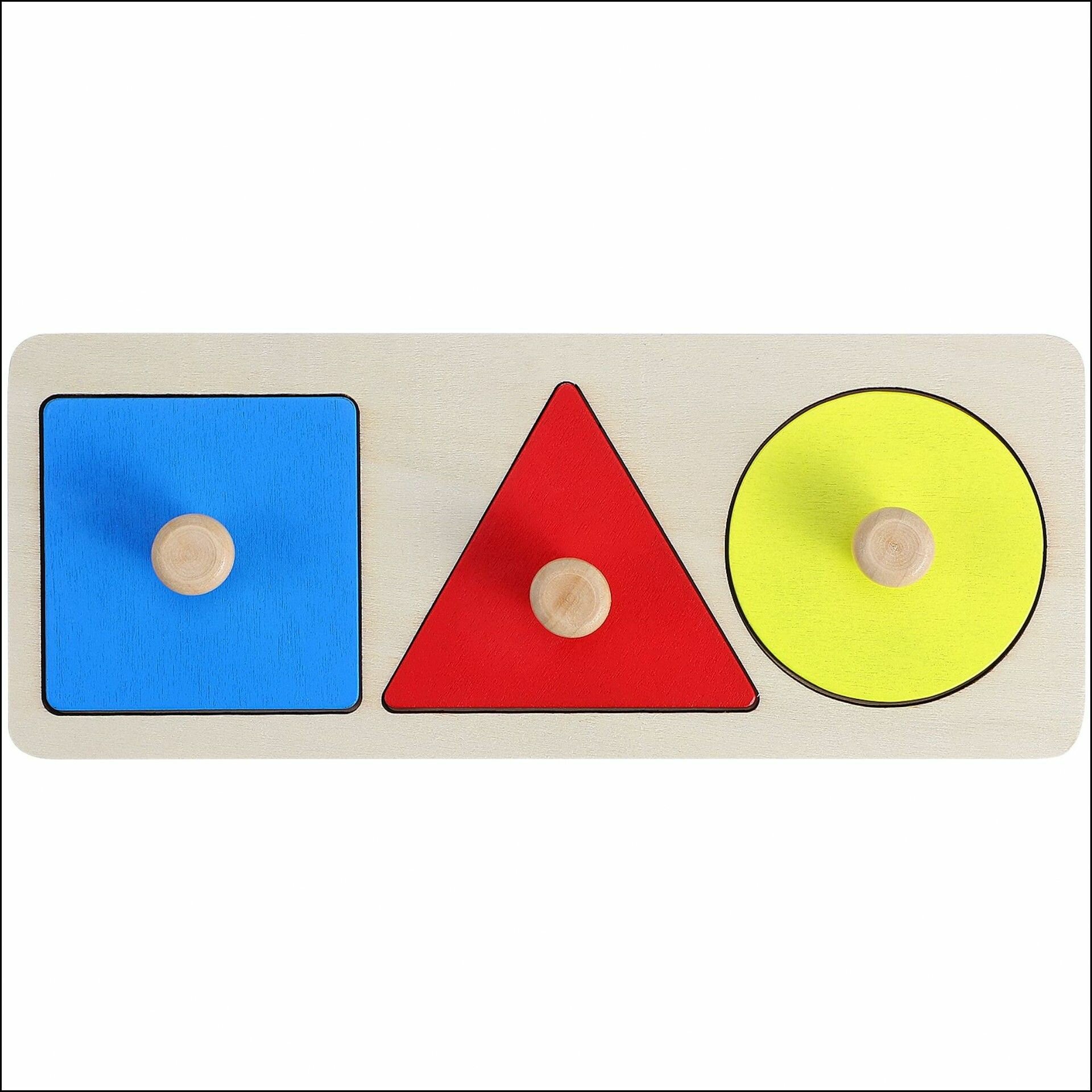 Деревянный Конструктор Для Развития Навыков Распознавания Цветов И Форм 20.00X8.00X3.00Cm