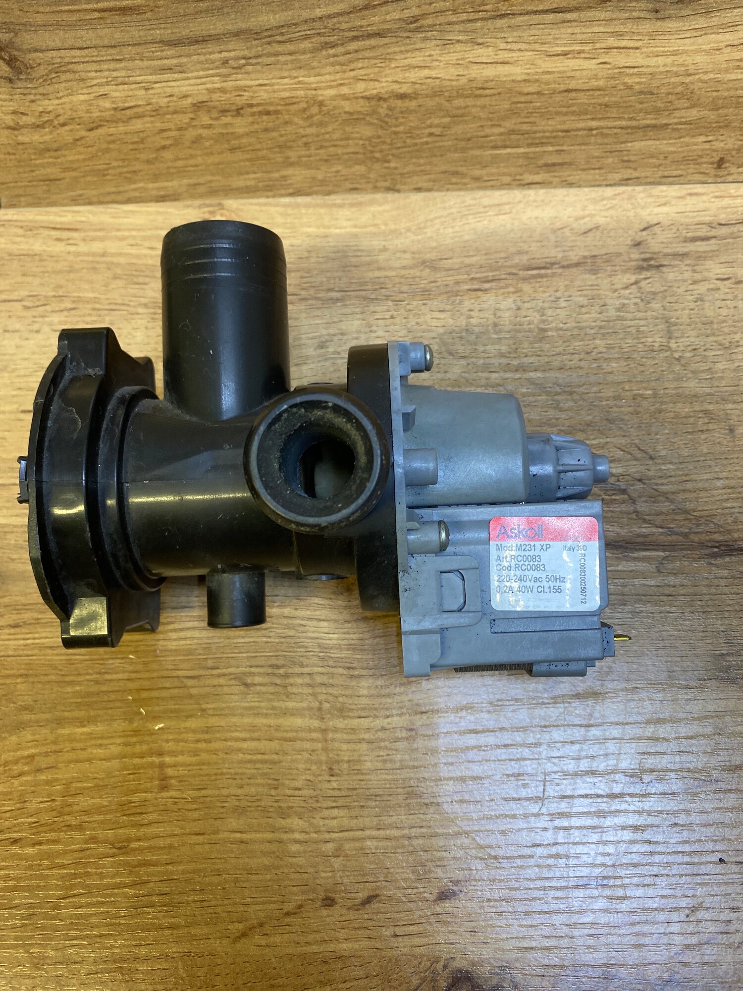 Насос с улиткой в сборе для стиральной машины Hotpoint-Ariston AVL 100 P, оригинал, б/у