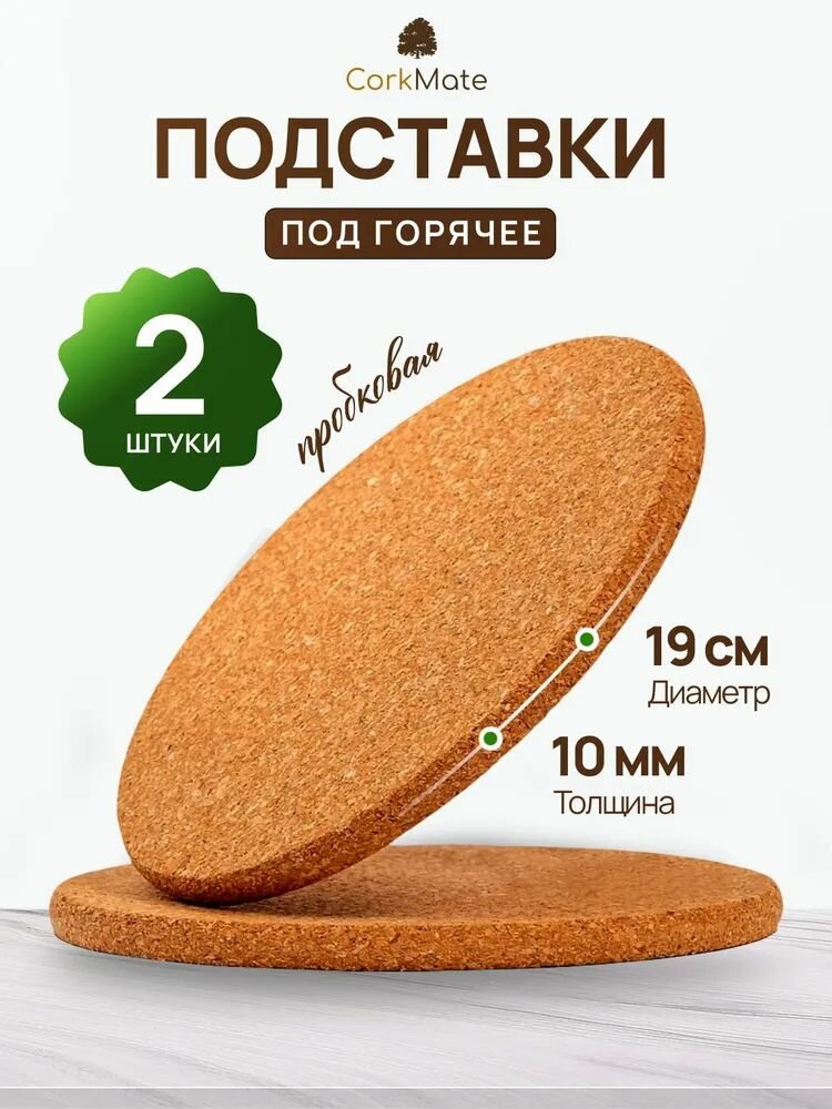Подставка под горячее, 19 см х 19 см, 2 шт