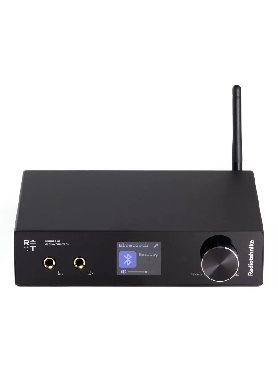 Усилитель Radiotehnika "RTM02", 50Вт на канал, Bluetooth, черно-серебристый