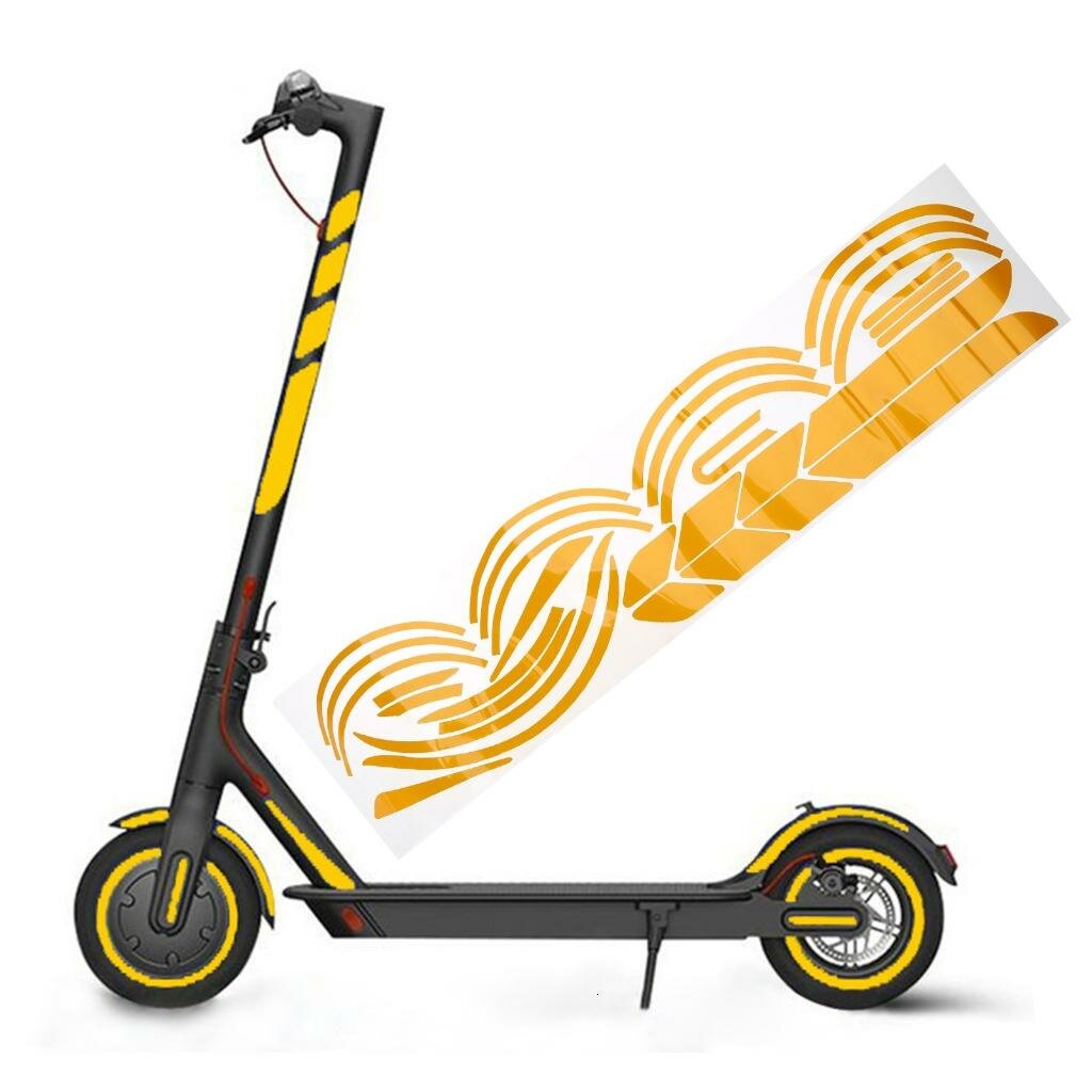 Светоотражающие наклейки для электросамоката, Желтый