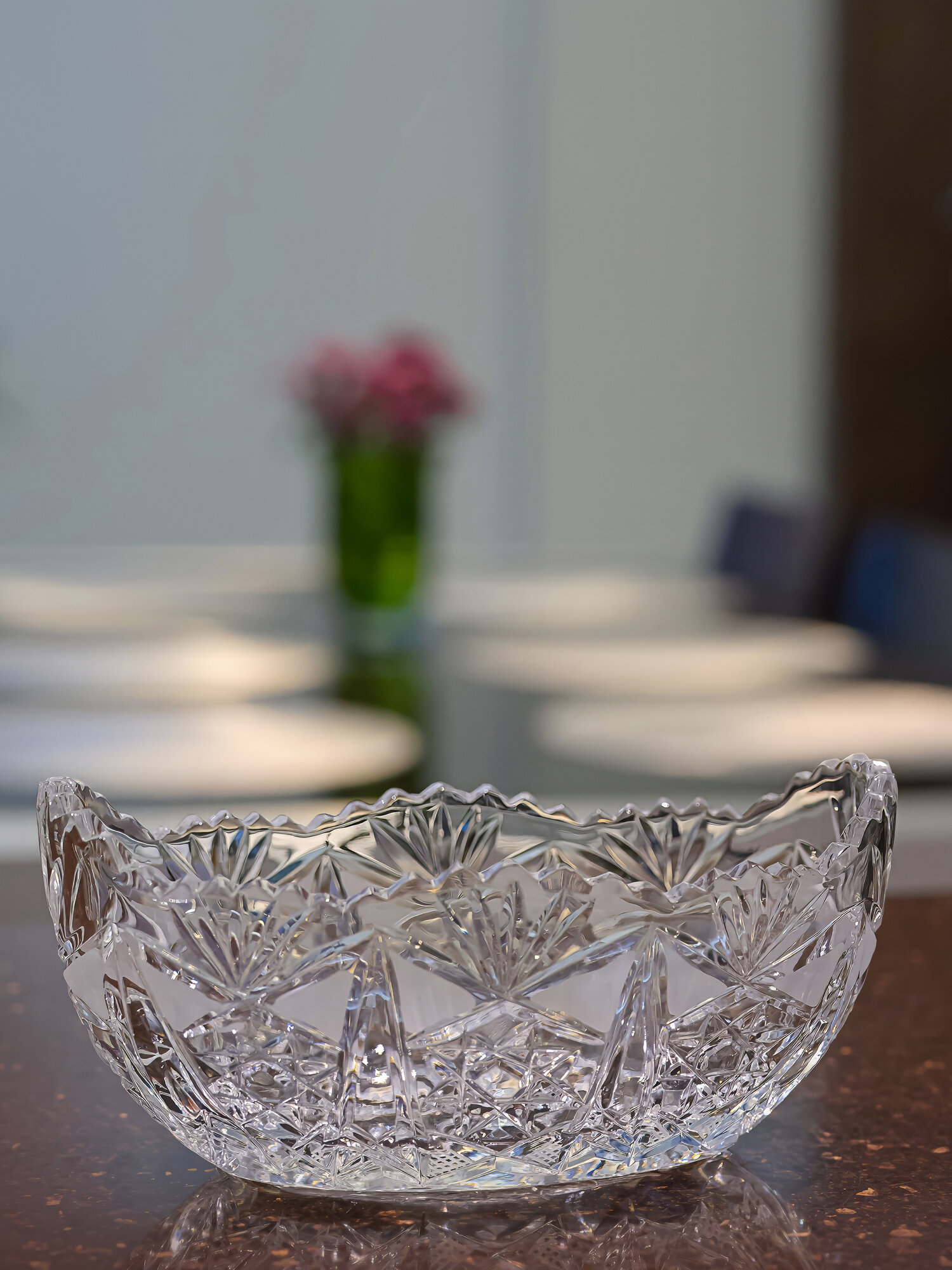 Ладья хрустальная малая для сервировки салатов и холодных закусок, овальная, Неман 900/154, 4252/2