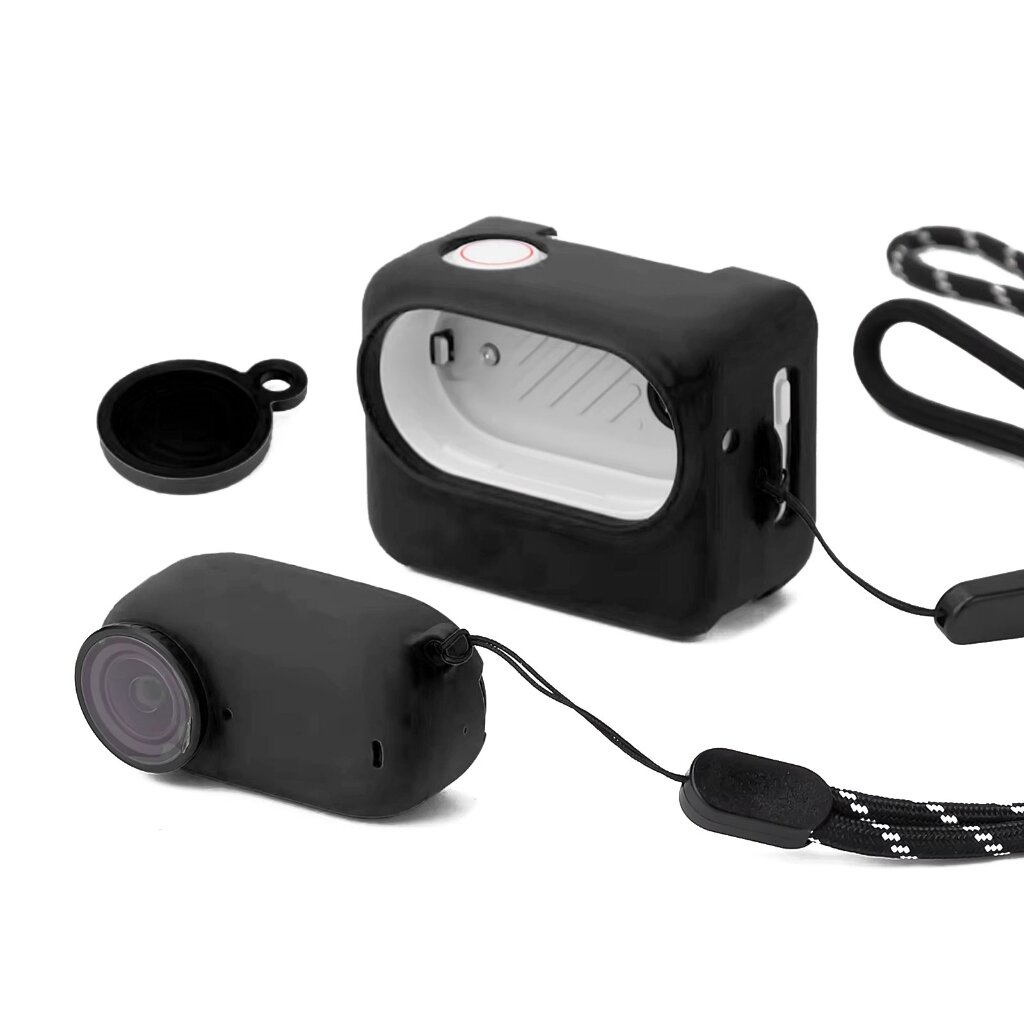 Insta360 GO3 полный комплект силиконового чехла, черный