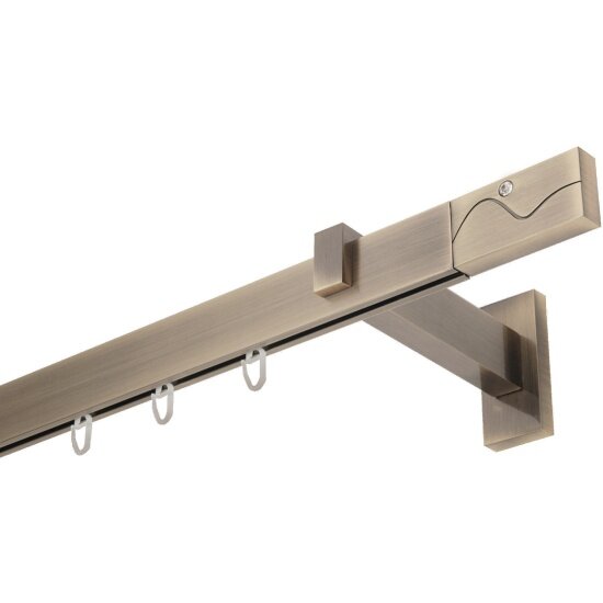 Карниз профильный LM Decor Флэт Лайн Артис однорядный 3,0 м, Антик