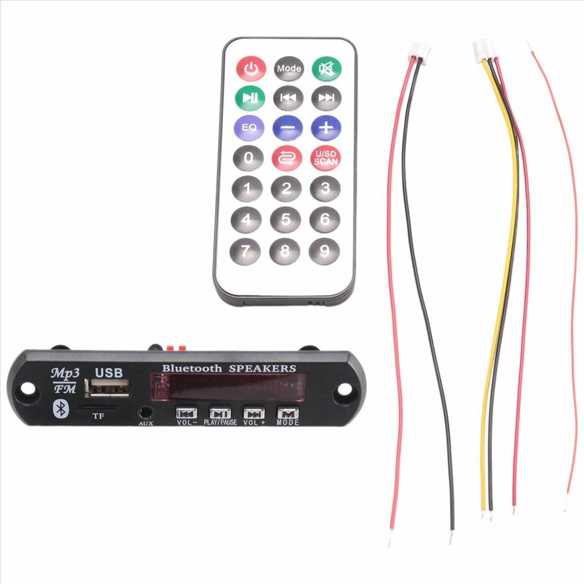 4X Bluetooth 5.0 Плата MP3-Декодера DC 5V 12V Автомобильный FM-радио Модуль Поддержки TF USB AUX для Телефона