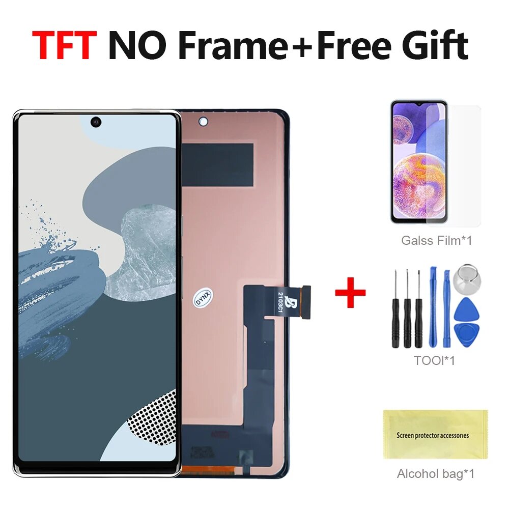 Новый 6,7-дюймовый AMOLED-экран для Google Pixel 6 Pro GLUOG G8VOU, ЖК-дисплей с TFT NO Frame