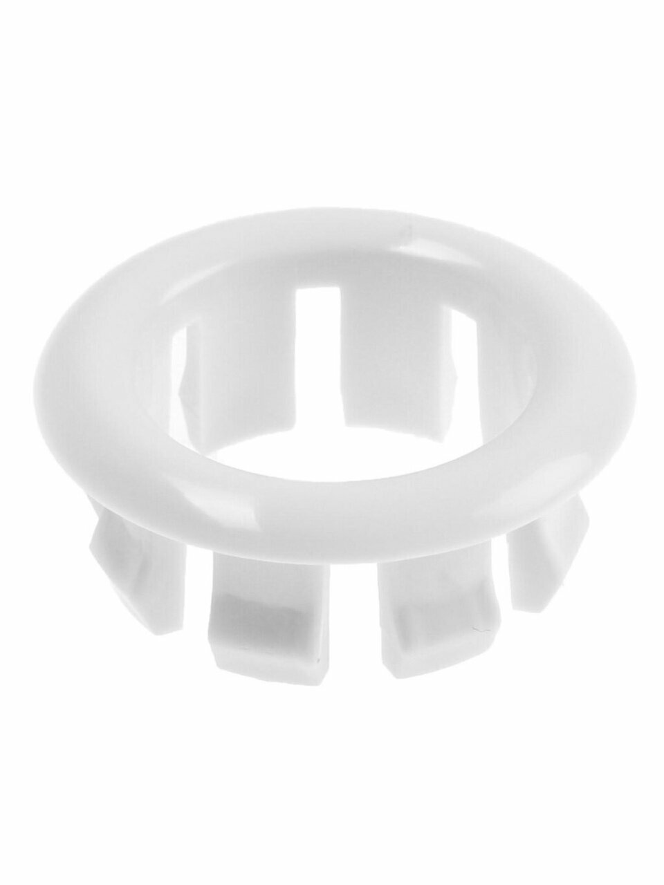 Втулка перелива раковины Инкоэр белая, декоративное кольцо на отверстие умывальника, запчасть сифона и слива