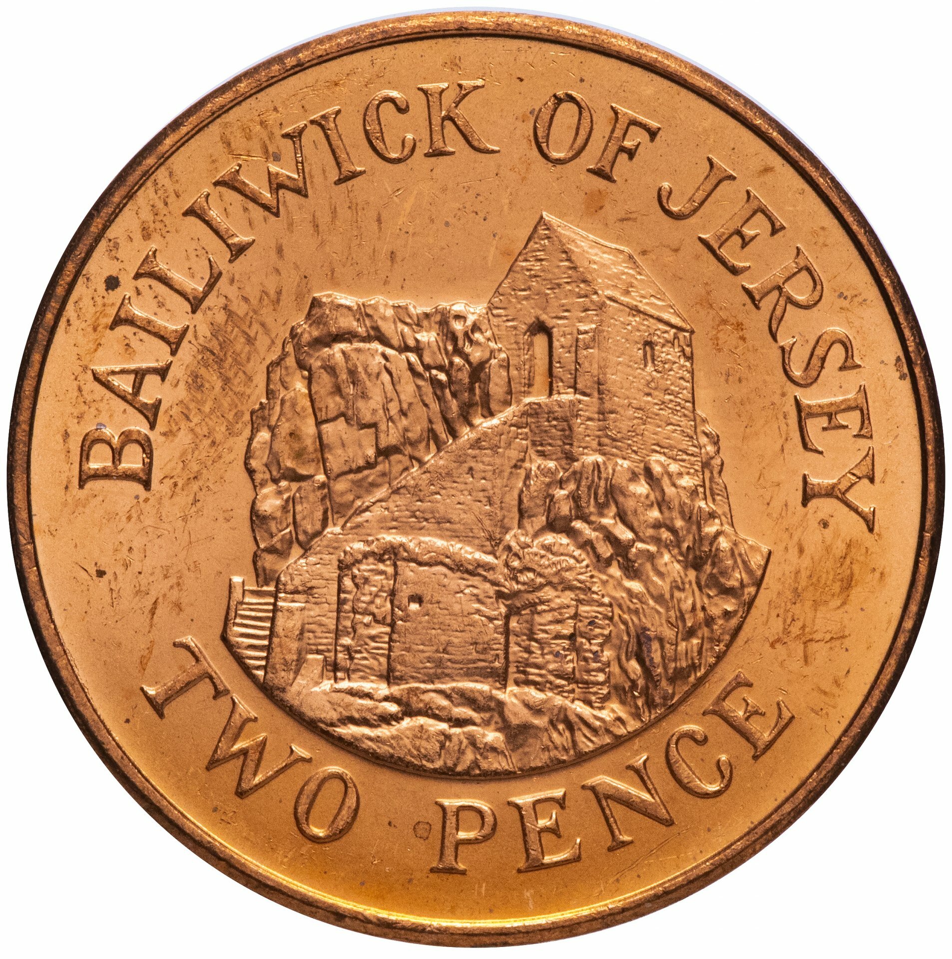 Джерси 2 пенса pence 1998, Сталь, в сохранности AU-UNC