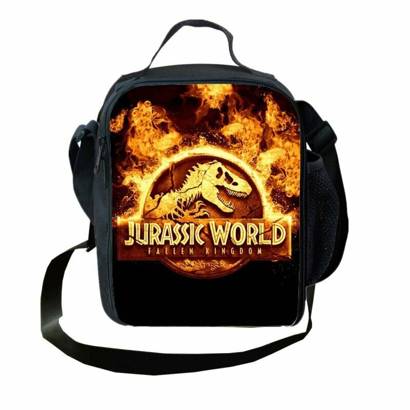 Ланч-бэг high-quality polyester 3d dinosaur с двойной молнией, красный