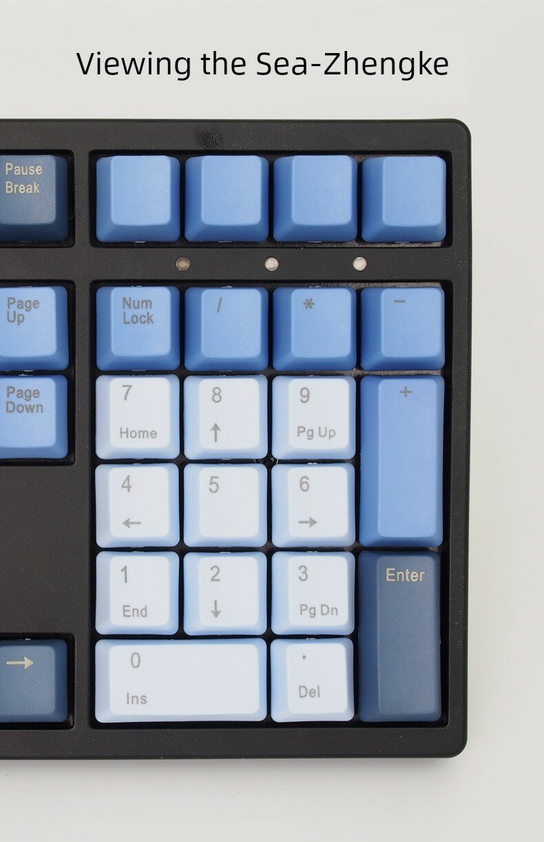 Корейские кейкапы PBT Rainbow Cream Orchid Blue Enchantress, 17 клавиш, с боковой гравировкой, для механических