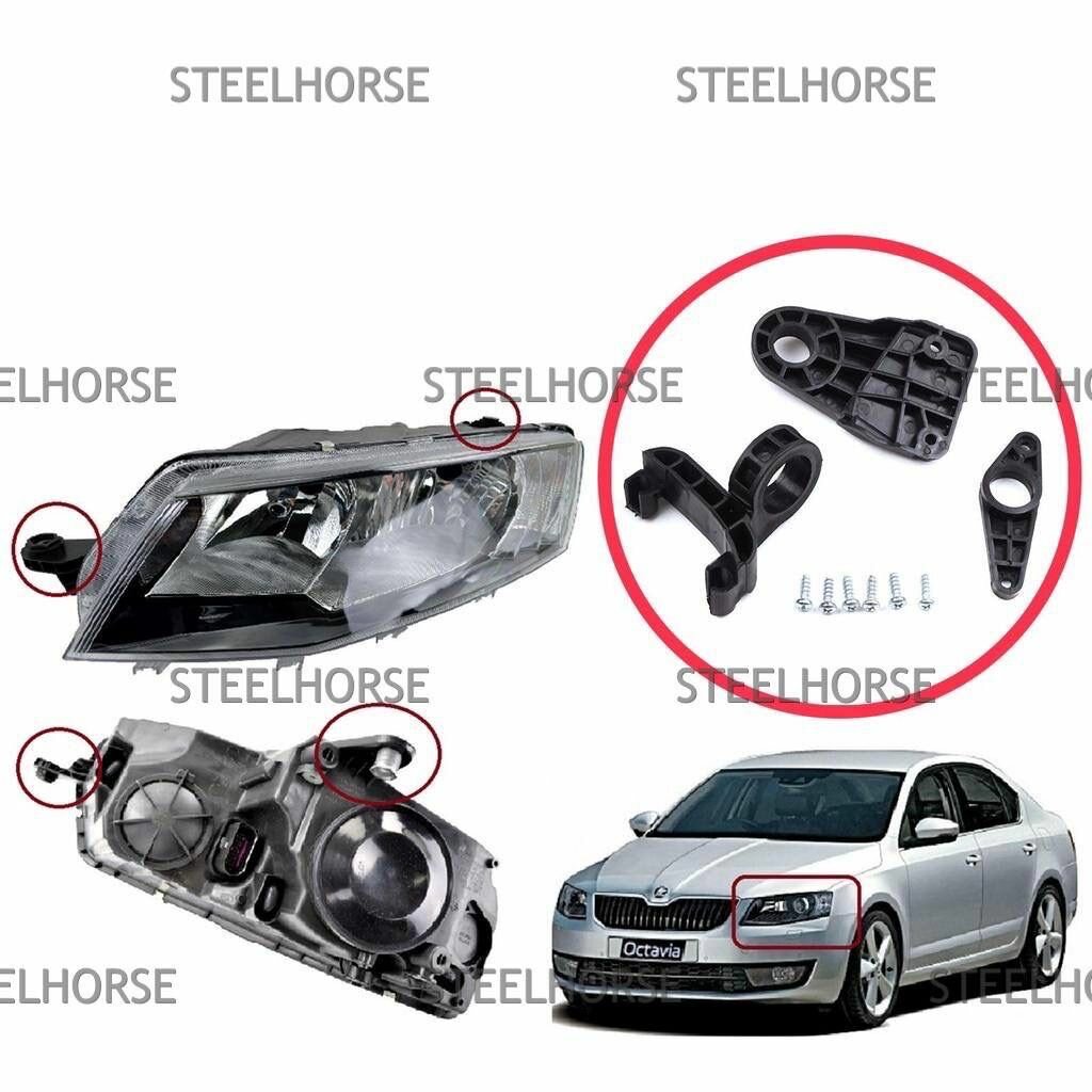 Кронштейн фары левой (к-кт) Skoda Octavia (A7) 2013-2017
