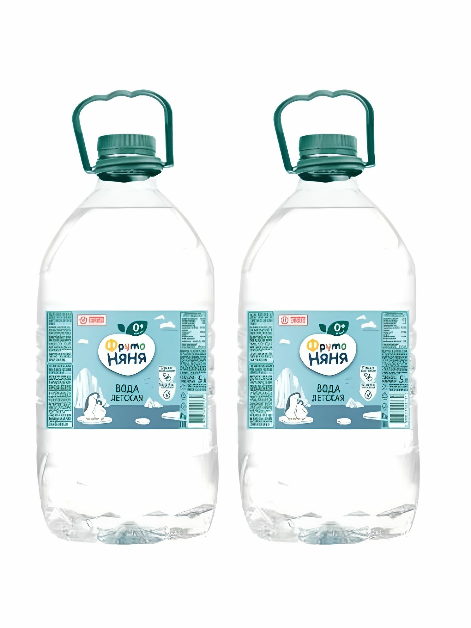 Вода детская ФрутоНяня питьевая негазированная, 5 л. ПЭТ, Упаковка 2 шт.