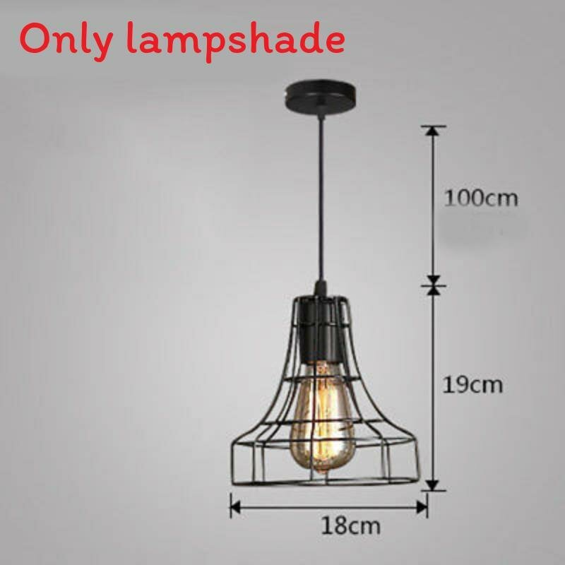 Светильник retro style single head edison lamp adjustable height iron chandelier led light, style f