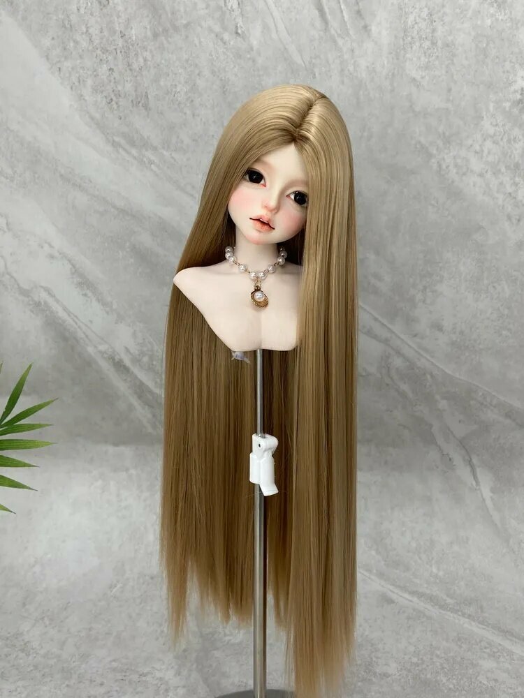 Кукольный парик, подходит для куклы BJD 1/3, размер головы 22-23 см, Светло - коричневый