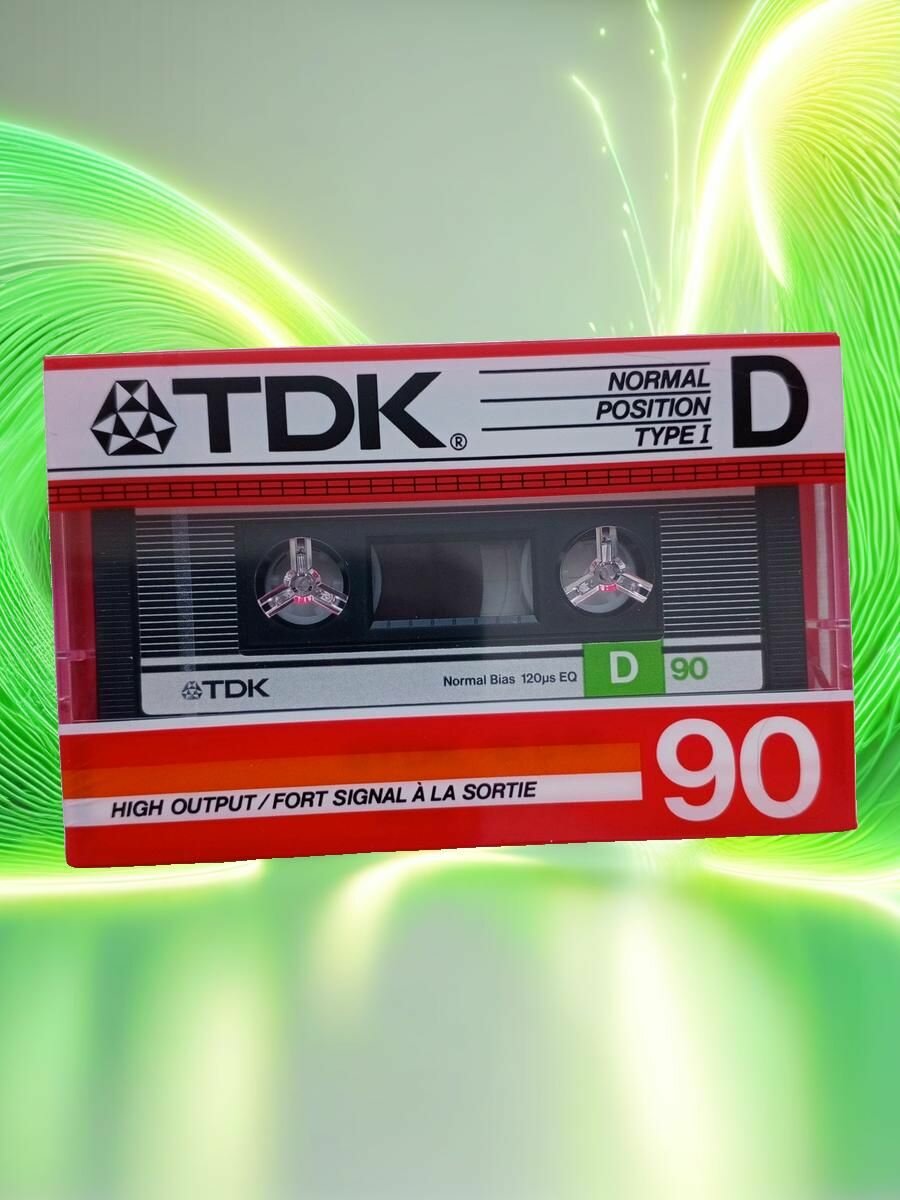 Аудиокассета TDK D90 1986г (Мексика для США1шт.) 90 мин.