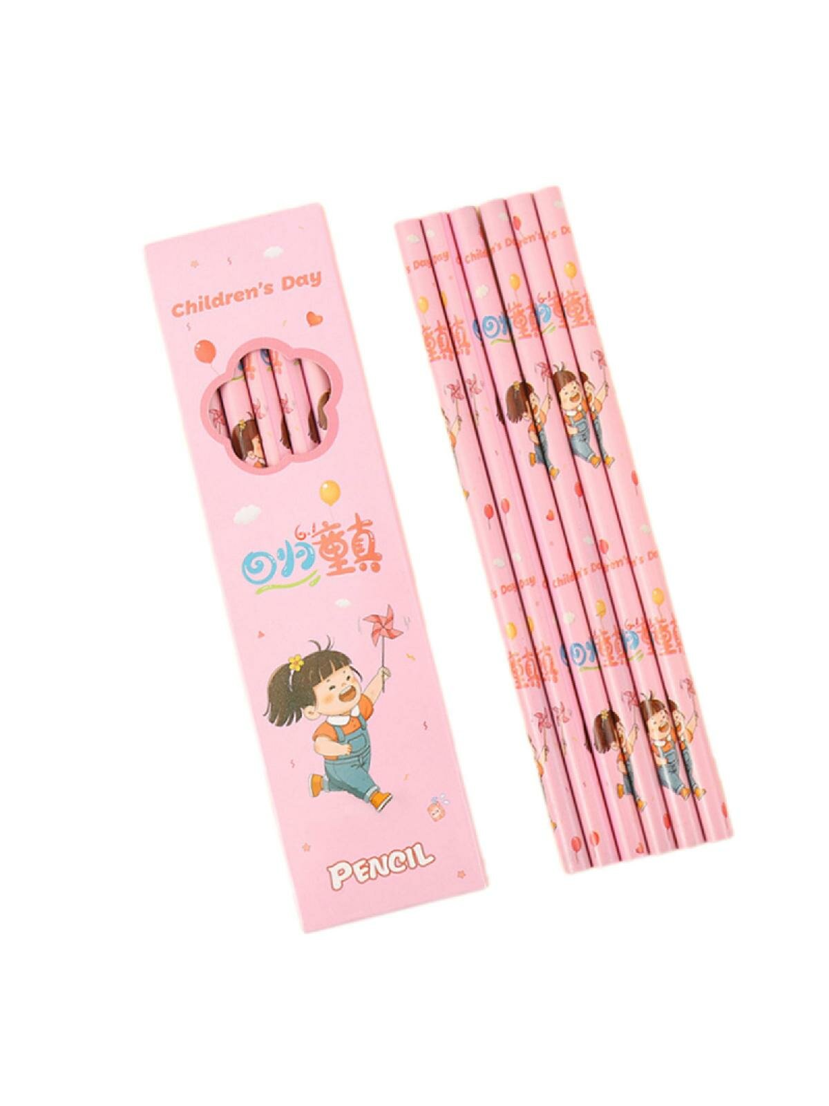 6ШТ Мультяшный деревянный карандаш Эргономичная ручка карандаши для рисования для рисования