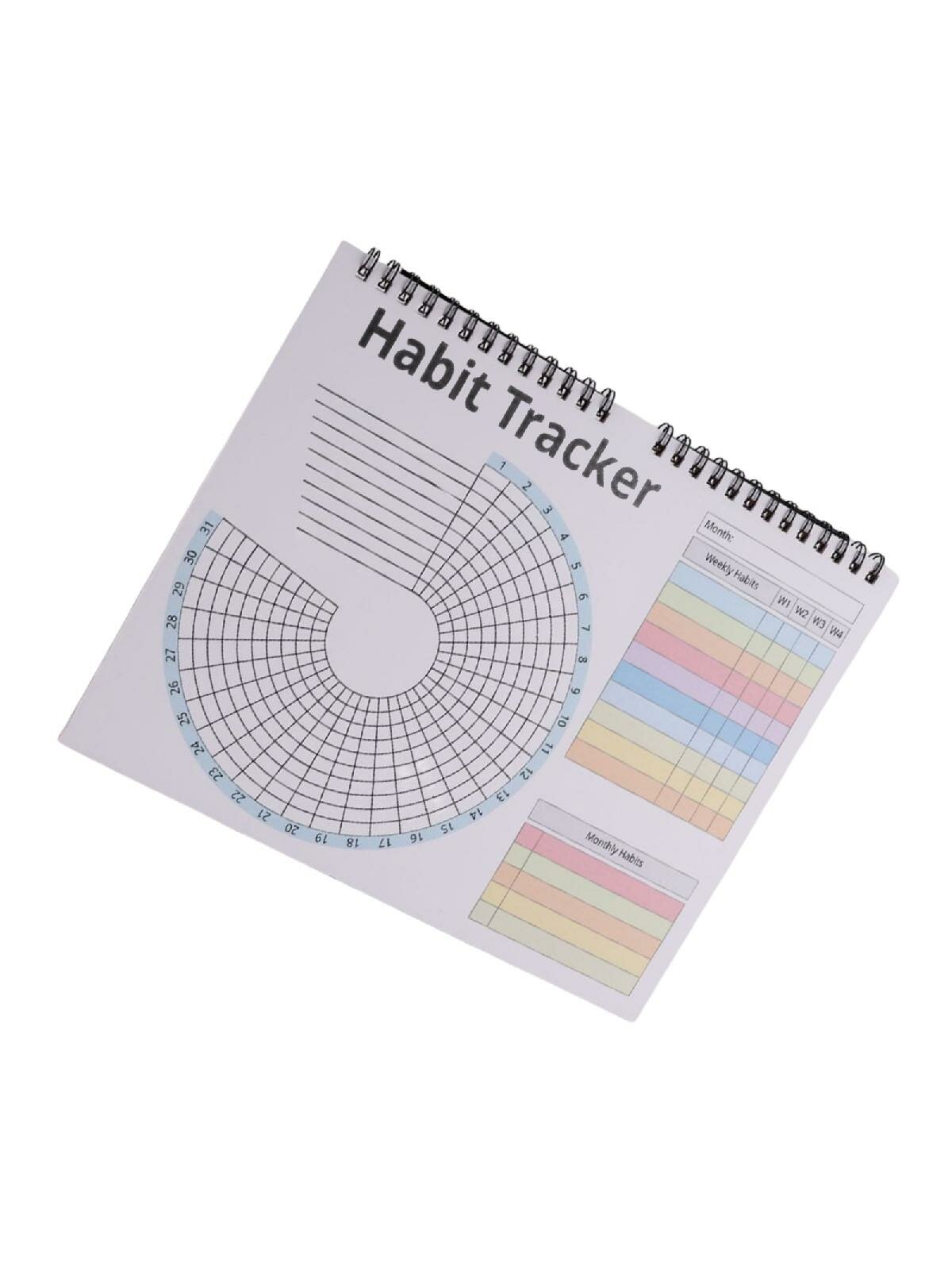 Цветной календарь для отслеживания привычек, планировщик жизни с привязкой для личностного роста