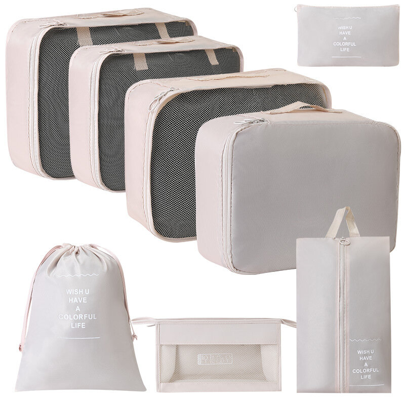 Оптовый набор для хранения путешествий, сумка для хранения путешествий, 8-предметный набор, сумка для классификации одежды в путешествии