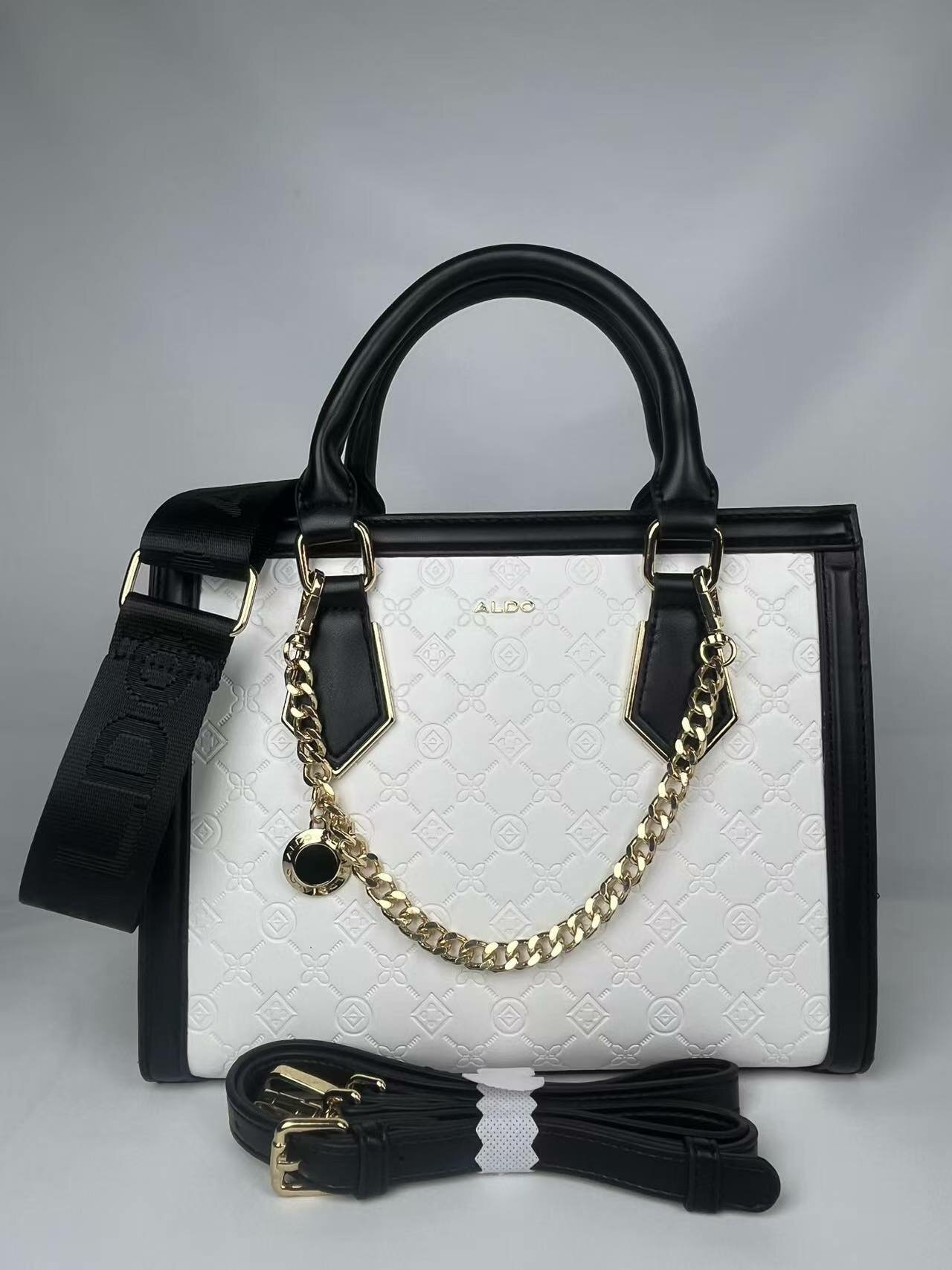 25 новых сумок ALDO для внешней торговли, белая сумка с принтом, модная цепочка, легкий роскошный стиль, изысканная текстура, легкая роскошная сумка через плечо