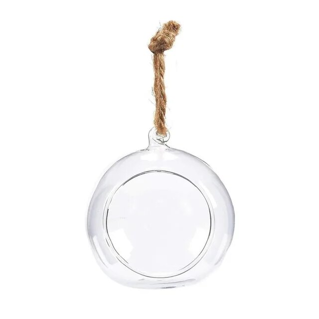 Подвесная стеклянная ваза 6/8/10/12/15 см, миниатюрная ваза для пейзажей, ваза для суккулентов, прозрачная круглая стеклянная бутылка, свадебное украшение.